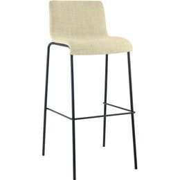 CLP Barhocker mit Lehne Hover, Barstuhl stapelbar mit Stoffbezug, Stapelstuhl Metallgestell bis 150 kg belastbar