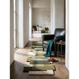 L&auml;ufer Kurzflor Erdt&ouml;ne-Gr&uuml;n 60 x 230 cm - HALLEIN KADIMA DESIGN