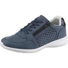 Damen Sneaker mit seitlichem Rei&szlig;verschluss jeansblau, Gr&ouml;&szlig;e 40