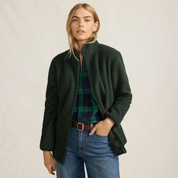 LANDS' END Teddyfleece-Jacke mit Rei&szlig;verschluss, Damen, size: regular, Gr&uuml;n, Polyester, by Lands' End