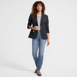 LANDS' END Cr&ecirc;pe-Blazer f&uuml;r Damen, Damen, size: regular, Schwarz, Polyester, by Lands' End