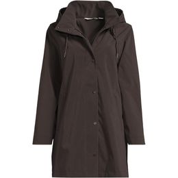 LANDS' END Leichte laminierte Regenjacke, Damen, size: regular, Braun, Polyester, by Lands' End