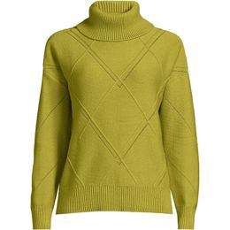LANDS' END Rollkragenpullover Silk Touch f&uuml;r Damen in Petite-Gr&ouml;&szlig;e, Damen, size: petite, Gr&uuml;n, Polyester/Nylon/Viskose, by Lands' End
