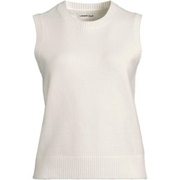 LANDS' END CashTouch Pullunder, Damen, size: regular, Elfenbein, Baumwoll-Mischung/Polyester-Mischung/Nylon-Mischung, by Lands' End