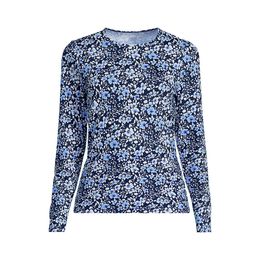 LANDS' END Schnelltrocknendes UPF 50 Sonnenschutz-Badeshirt f&uuml;r Damen, Damen, size: regular, Blau, Nylon-Mischung, by Lands' End