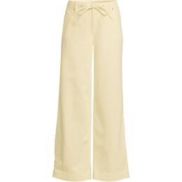LANDS' END Soft Comfort weite Jeans im Leinenmix, Damen, size: regular, Gelb, by Lands' End