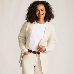 LANDS' END Offener Soft Touch Cardigan f&uuml;r Damen in Petite-Gr&ouml;&szlig;e, Damen, size: petite, Elfenbein, Polyester/Viskose/Polyester-Mischung, by Lands' End