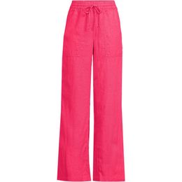 LANDS' END Leinen-Schlupfhose mit weitem Bein f&uuml;r Damen, Damen, size: regular, Pink, Leinen, by Lands' End