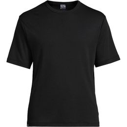 LANDS' END Supima-Shirt '63 aus Interlock-Baumwolle, Herren, size: regular, Schwarz, Baumwolle, by Lands' End