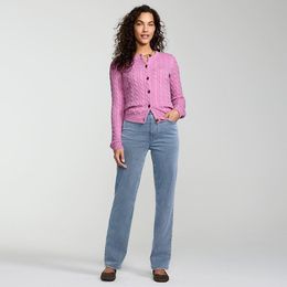LANDS' END High Waist Straight Knit STARFISH Jeans, Damen, size: regular, Blau, Baumwoll-Mischung/Polyester-Mischung, by Lands' End
