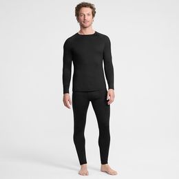 LANDS' END Thermaskin Rundhals-Shirt mit Stretch f&uuml;r Herren, Tallgr&ouml;&szlig;e, Herren, size: tall, Schwarz, Elasthan/Polyester-Mischung, by Lands' End