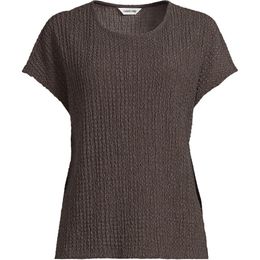 LANDS' END Crinkle-Shirt f&uuml;r Damen, Damen, size: regular, Braun, Polyester/Viskose/Polyester-Mischung, by Lands' End