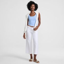 LANDS' END Ripp-Tanktop f&uuml;r Damen, Damen, size: regular, Blau, Elasthan/Baumwoll-Mischung, by Lands' End