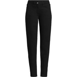 LANDS' END Slim Fit Jeans High Waist in Petite-Gr&ouml;&szlig;e, Damen, size: petite, Schwarz, Baumwolle/Baumwoll-Mischung, by Lands' End