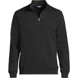 LANDS' END Sweatshirt mit Rei&szlig;verschluss, Herren, size: regular, Schwarz, by Lands' End