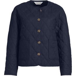 LANDS' END Soft Ease Steppjacke aus Leinenmix, Damen, size: regular, Blau, by Lands' End