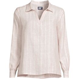 LANDS' END Premium Reinleinen-Schlupfbluse f&uuml;r Damen, Damen, size: regular, Elfenbein, by Lands' End