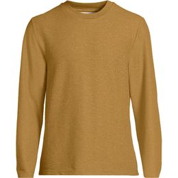 LANDS' END Struktur-Shirt mit Leinen f&uuml;r Herren, Herren, size: regular, Gelb, Leinen/Polyester/Polyester-Mischung, by Lands' End