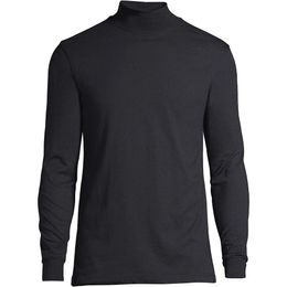 LANDS' END Super-T Stehbundshirt f&uuml;r Herren, Classic Fit, Tallgr&ouml;&szlig;e, Herren, size: tall, Schwarz, Baumwolle, by Lands' End
