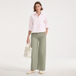 LANDS' END Weite Chinos High Waist aus Lyocell-Mix f&uuml;r Damen in Petite-Gr&ouml;&szlig;e, Damen, size: petite, Gr&uuml;n, Baumwolle/Baumwoll-Mischung, by Lands' End