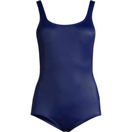 LANDS' END Komfort-Badeanzug CHLORRESISTENT mit Soft Cups - Mastektomie, Damen, size: regular, Blau, Nylon-Mischung, by Lands' End