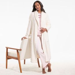 LANDS' END Bademantel mit Schalkragen f&uuml;r Damen, Damen, size: regular, Elfenbein, Polyester, by Lands' End