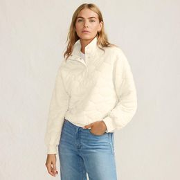 LANDS' END Sweatshirt mit Steppung f&uuml;r Damen, Damen, size: regular, Elfenbein, Polyester/Viskose, by Lands' End
