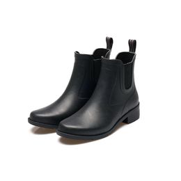 LANDS' END Wasserdichte SQUALL Chelsea-Gummistiefeletten f&uuml;r Damen, Damen, size: regular, Schwarz, Gummi, by Lands' End