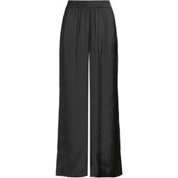 LANDS' END Flie&szlig;ende Palazzohose f&uuml;r Damen in Petite-Gr&ouml;&szlig;e, Damen, size: petite, Schwarz, Polyester, by Lands' End