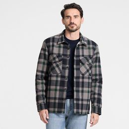 LANDS' END Hemdjacke mit Teddyfutter f&uuml;r Herren, Herren, size: regular, Blau, Polyester, by Lands' End
