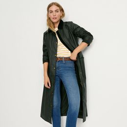 LANDS' END Langer Wachsmantel f&uuml;r Damen in Petite-Gr&ouml;&szlig;e, Damen, size: petite, Gr&uuml;n, Polyester, by Lands' End