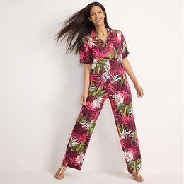 LANDS' END Gemusterte Schlupfhose f&uuml;r Damen in Petite-Gr&ouml;&szlig;e, Damen, size: petite, Rot, Viskose, by Lands' End