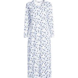 LANDS' END Wadenlanges Langarm-Nachthemd aus reiner Baumwolle f&uuml;r Damen in Petite-Gr&ouml;&szlig;e, Damen, size: petite, Elfenbein, Baumwolle, by Lands' End