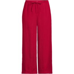 LANDS' END Weite Premium Reinleinen-Schlupfhose in 7/8-L&auml;nge f&uuml;r Damen, Damen, size: regular, Rot, Leinen, by Lands' End