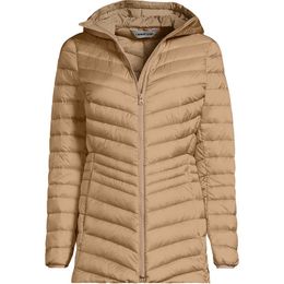 LANDS' END Daunenjacke WANDERWEIGHT Verstaubar Ultraleicht mit Kapuze f&uuml;r Damen, Damen, size: regular, Beige, Nylon/Daunen, by Lands' End