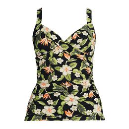 LANDS' END Tankinitop CHLORRESISTENT mit V-Ausschnitt f&uuml;r Damen in Plus-Gr&ouml;&szlig;e, Damen, size: plus, Schwarz, Nylon-Mischung, by Lands' End