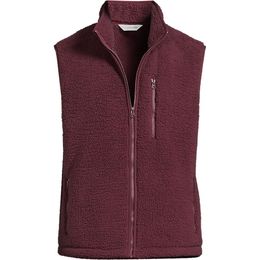 LANDS' END Sherpa-Fleeceweste, Herren, size: regular, Rot, by Lands' End