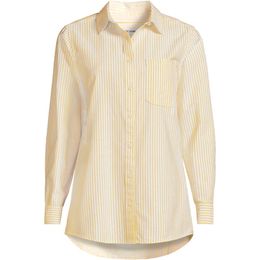LANDS' END Langarm Oxford-Hemdbluse f&uuml;r Damen, Damen, size: regular, Gelb, Baumwolle, by Lands' End