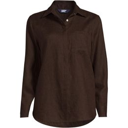 LANDS' END Premium Reinleinen-Bluse f&uuml;r Damen in Petite-Gr&ouml;&szlig;e, Damen, size: petite, Braun, Leinen, by Lands' End