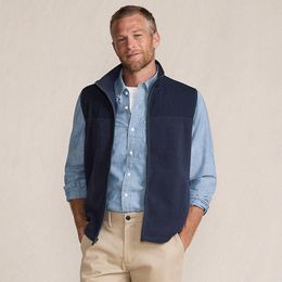 LANDS' END Anyweather Fleece-Weste f&uuml;r Herren, Herren, size: regular, Blau, Polyester, by Lands' End