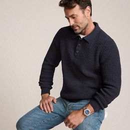 LANDS' END Chenille-Pullover mit Polokragen f&uuml;r Herren, Herren, size: regular, Grau, Wolle/Polyester/Nylon, by Lands' End
