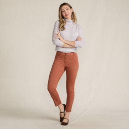 LANDS' END Slim Fit 7/8-Chinos Mid Waist f&uuml;r Damen, Damen, size: regular, Orange, Baumwolle/Lyocell (Viskose)/Baumwoll-Mischung, by Lands' End