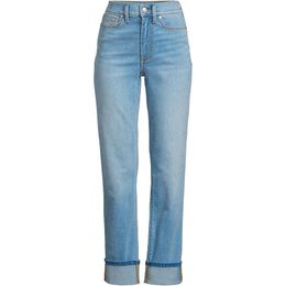 LANDS' END Rail Straight Fit Jeans High Waist f&uuml;r Damen, Damen, size: regular, Blau, by Lands' End