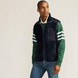 LANDS' END Teddy-Weste f&uuml;r Herren, Herren, size: regular, Blau, Polyester, by Lands' End