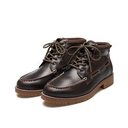 LANDS' END Leder-Schn&uuml;rstiefel f&uuml;r Herren, Herren, size: regular, Braun, Leder, by Lands' End