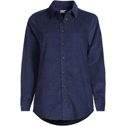 LANDS' END Feincord-Hemdbluse f&uuml;r Damen in Plus-Gr&ouml;&szlig;e, Damen, size: plus, Blau, Baumwolle, by Lands' End