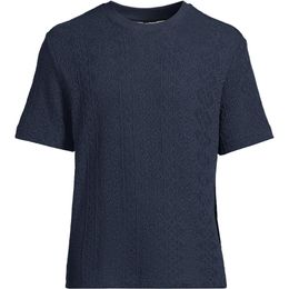 LANDS' END T-Shirt aus Jersey mit Struktur f&uuml;r Herren, Herren, size: regular, Blau, Baumwolle/Polyester, by Lands' End