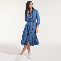 LANDS' END Jeans-Midikleid, Damen, size: regular, Blau, by Lands' End
