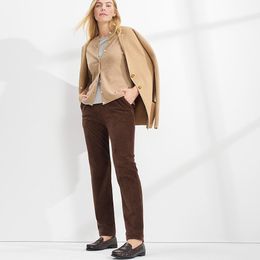 LANDS' END Komfort-Cordhose SPORT KNIT f&uuml;r Damen in Petite-Gr&ouml;&szlig;en, Damen, size: petite, Braun, Baumwoll-Mischung, by Lands' End
