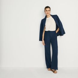Blazer im Leinenmix f&uuml;r Damen, Damen, size: regular, Blau, Leinen/Viskose, by Lands' End